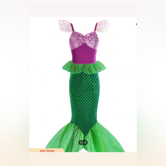 SHEIN | Costumes | Young Girl Classic Mermaidprincess Party Dress With ...